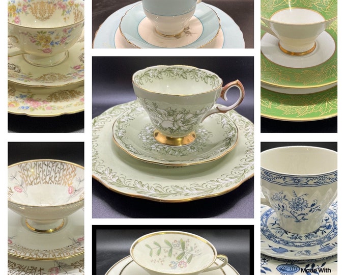 Vintage Tea Cup English Bone China Queen Anne Ridgway Potteries Apple ...