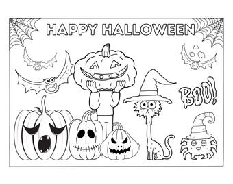 GIANT Halloween Coloring Page *digital Download* - Etsy UK