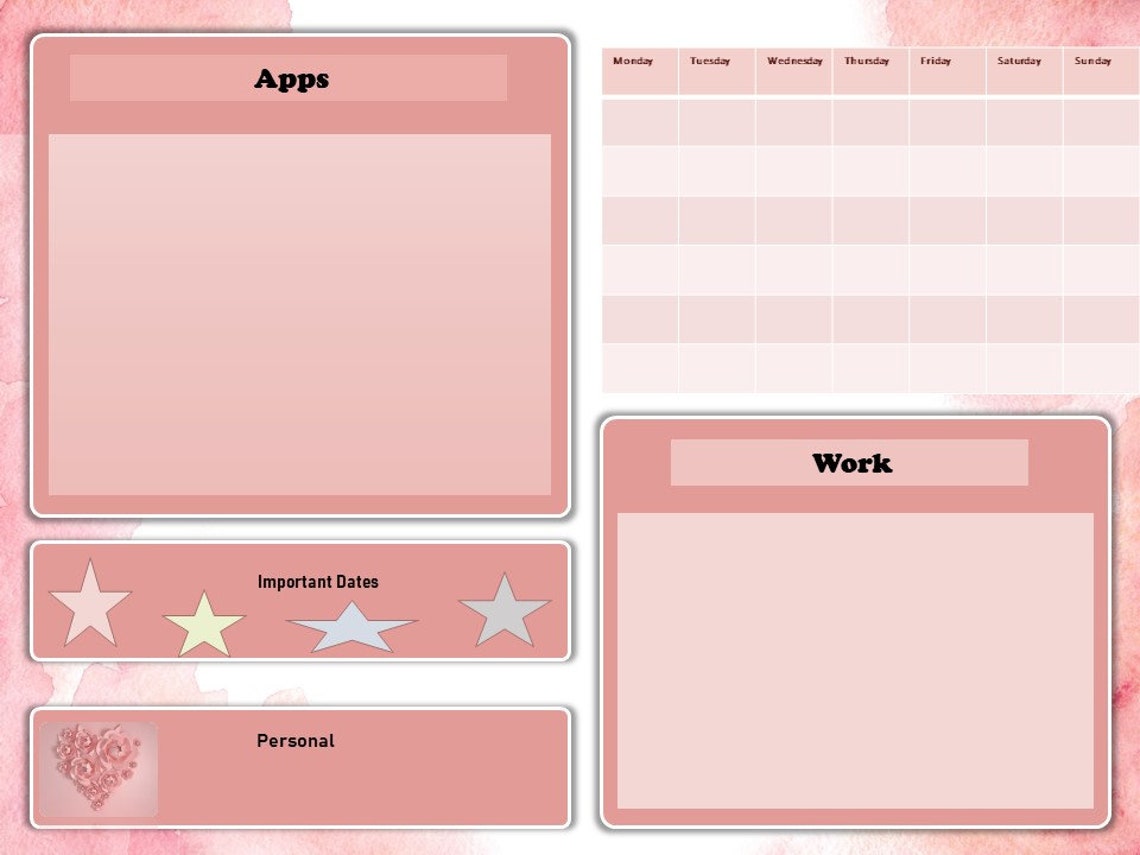 Desktop Wallpaper Planner - Etsy