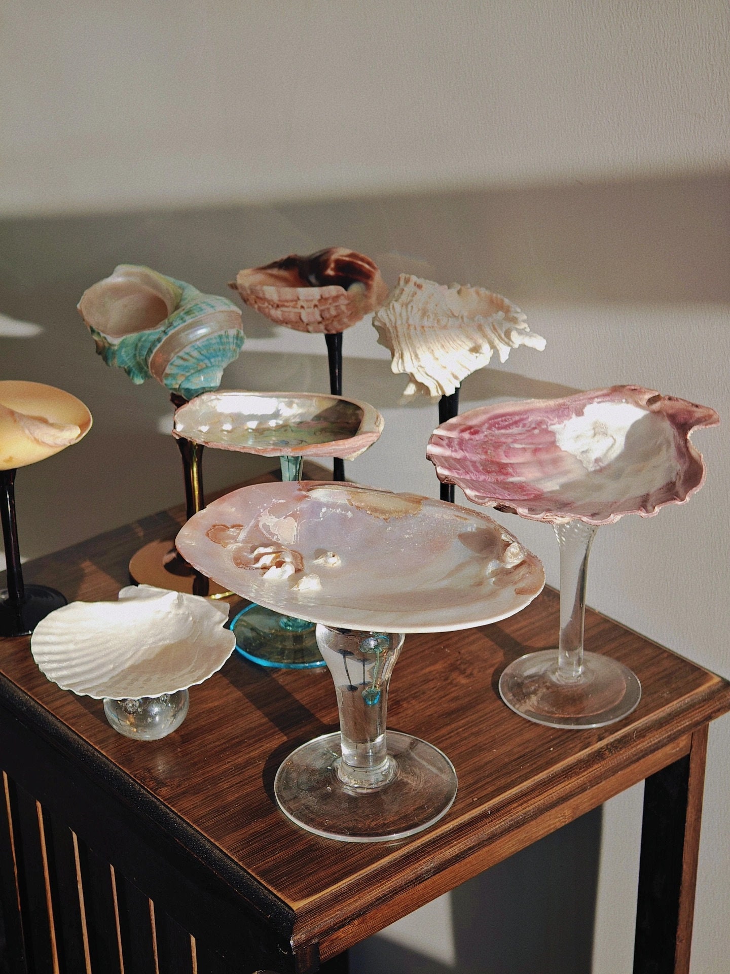 Conch Wine Glasses Seashell Martini Glasses Beach Wedding - Etsy UK