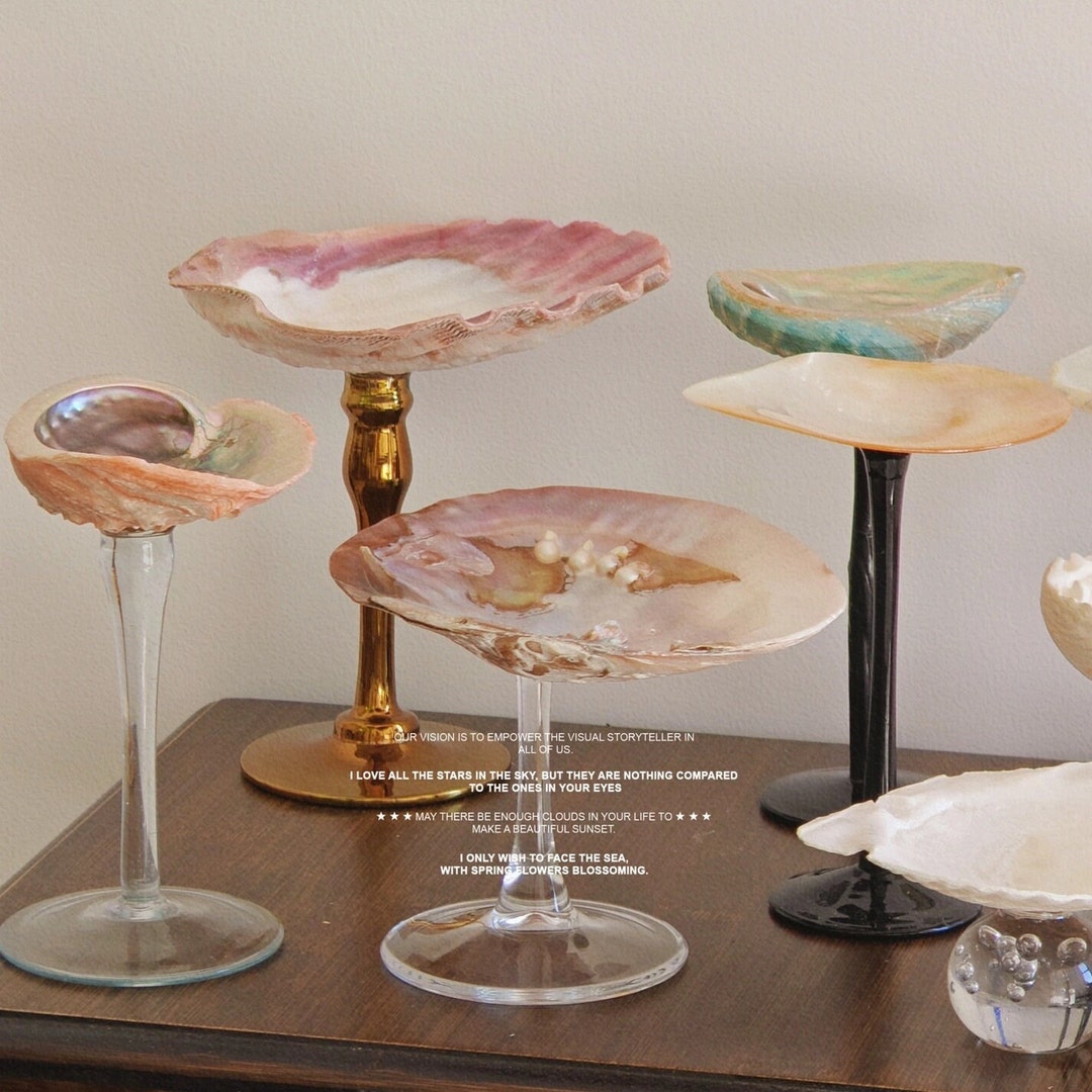 Seashell Martini Glasses Conch Glasses Shell Cup Bracket Goblet Coupe ...