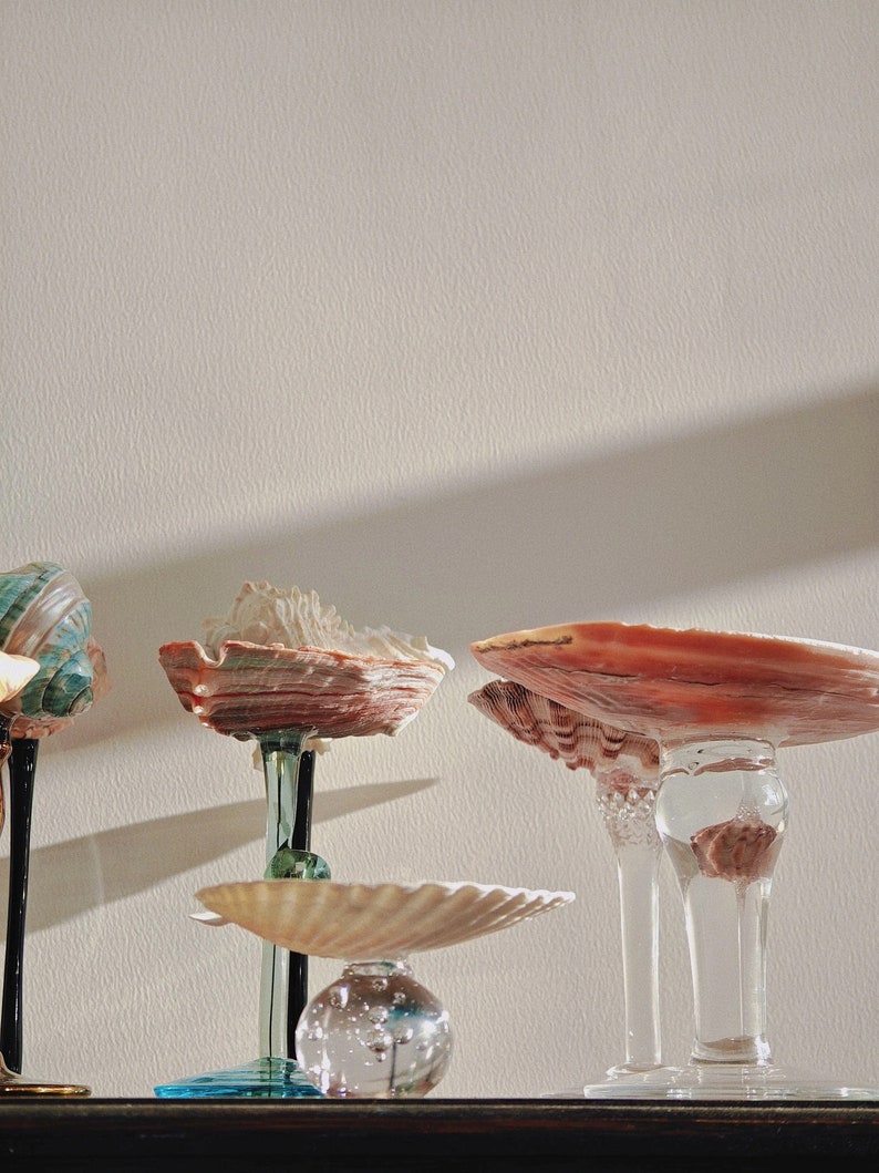 Conch Wine Glasses Seashell Martini Glasses Beach Wedding - Etsy UK