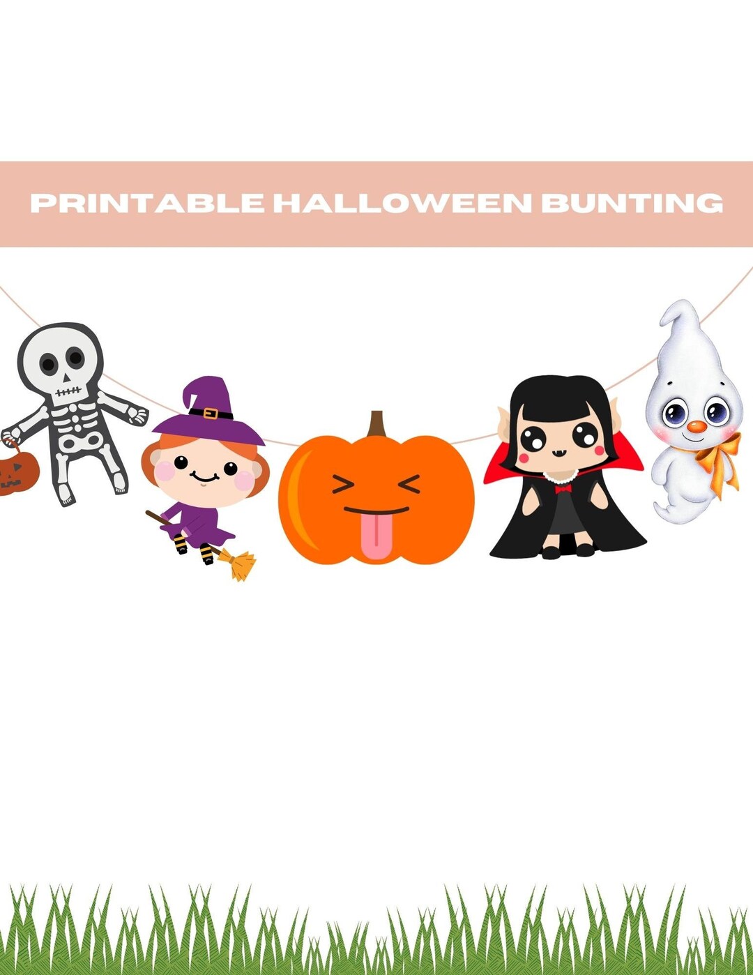 Printable Halloween Bunting Halloween Banner Printable Cute - Etsy