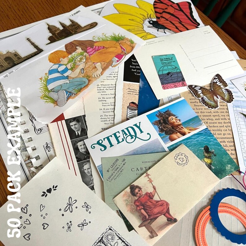 Mystery Crafty Pack Filled With Ephemera for Junk Journaling ...