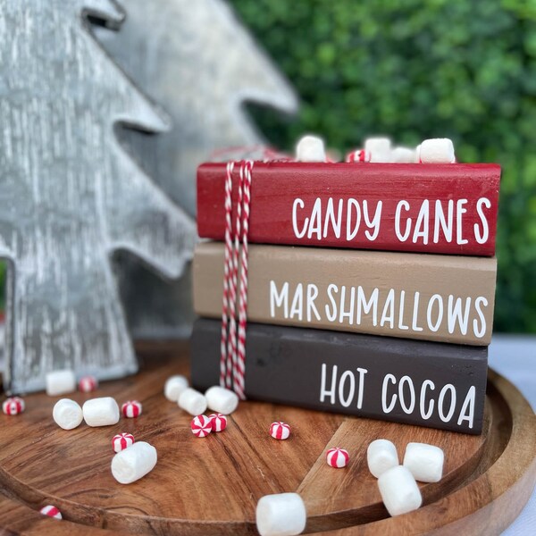 Wooden Stack of Books - Etsy