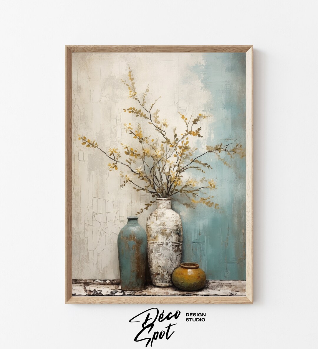 Aged Vessels and Sprigs Art Print Rustic Pottery Printable 291 - Etsy
