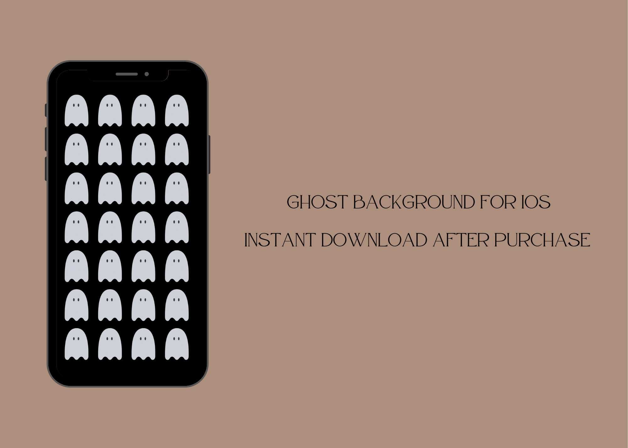 Black and White Ghost Lock Screen for iPhone - Etsy