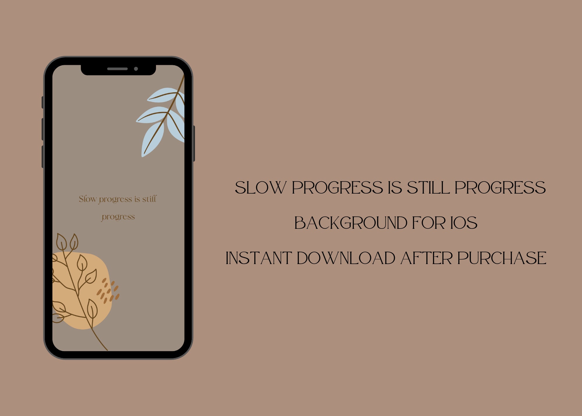 Slow Progress is Still Progress Quote Lock Screen for iPhone - Etsy