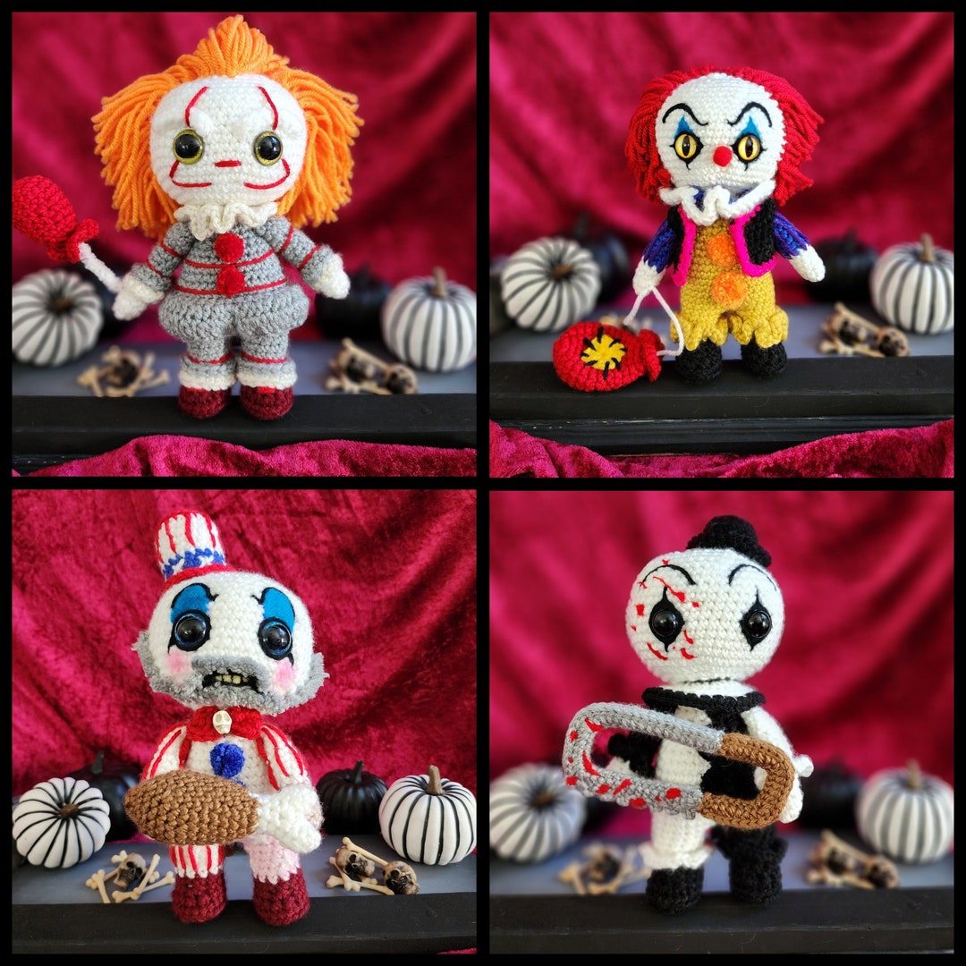 Mini Horror Killer Clowns Collectable Art Dolls Plush Stuffy - Etsy