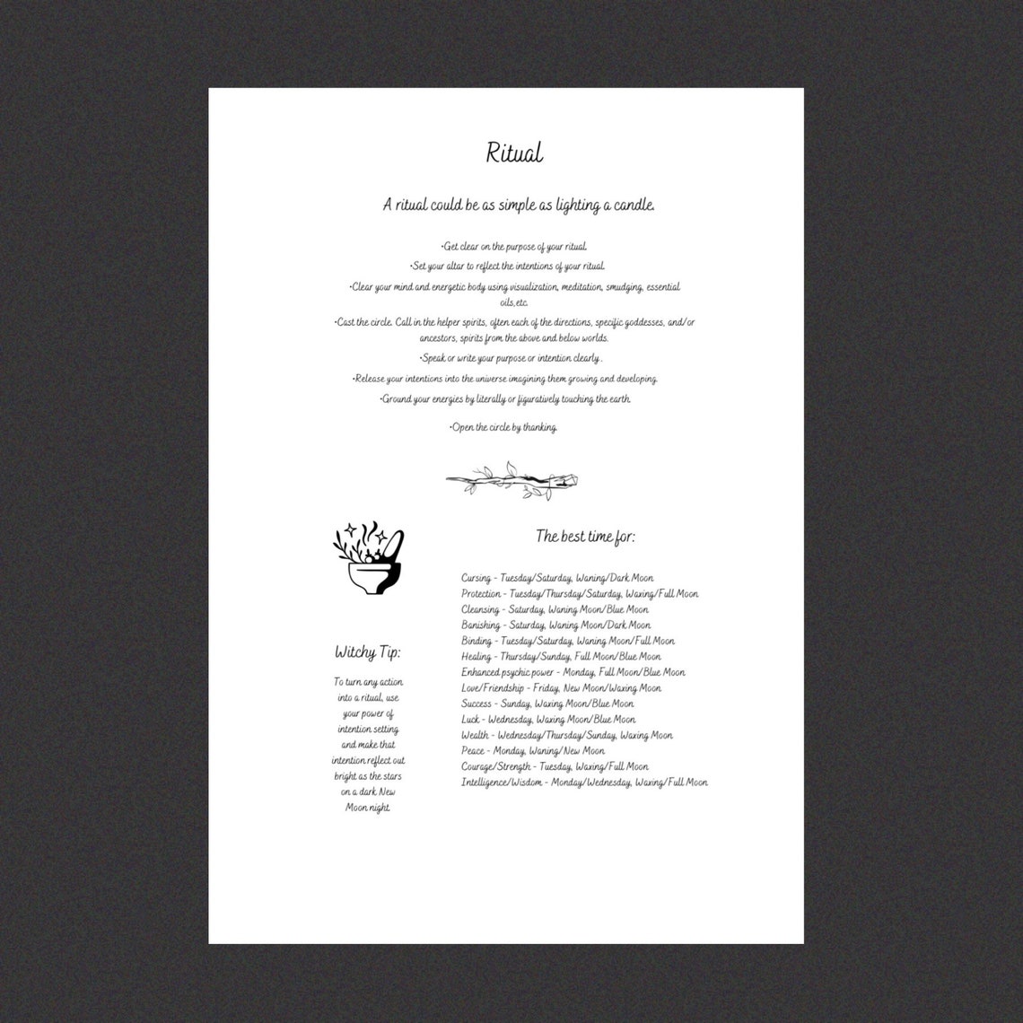 Witchcraft Grimoire Pages: Rituals, Spells, Energy Work (PDF) - Etsy