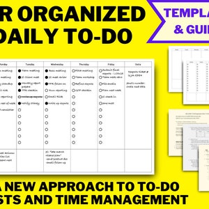 To Do Organizer by Mr Organized | to Do List Template and Effective ...
