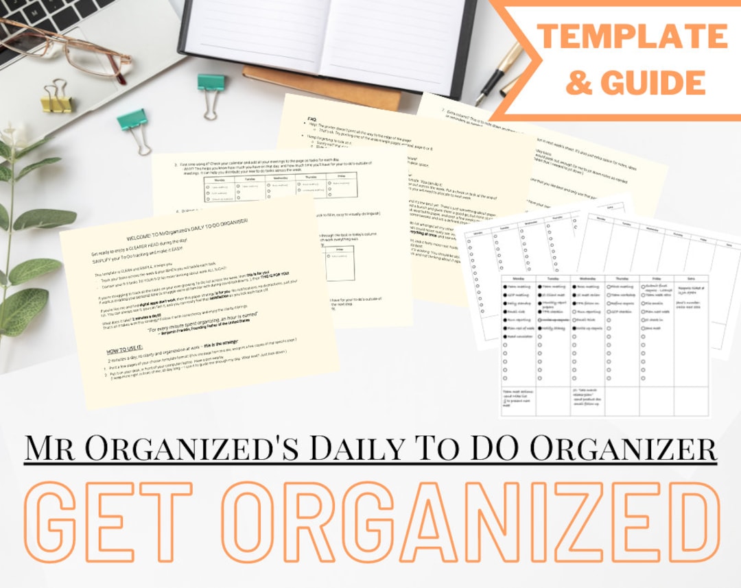 To Do Organizer by Mr Organized | to Do List Template and Effective ...