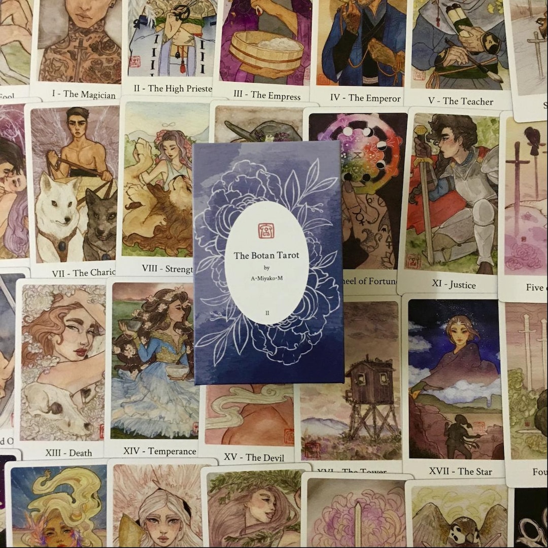The Botan Tarot by A Miyako M, New & Sealed, 78 Card Tarot Deck With ...