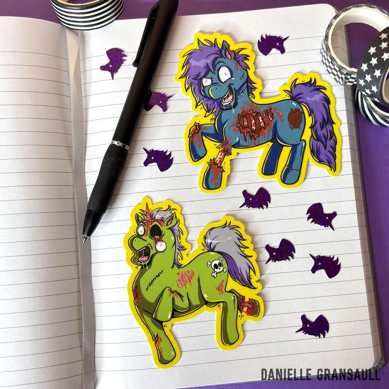 My Little Pony Zombie Sticker Set | Creepy Undead Parody Art - Etsy UK