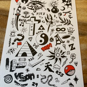 A4 Flash Tattoo Style Digital Art Print - Etsy