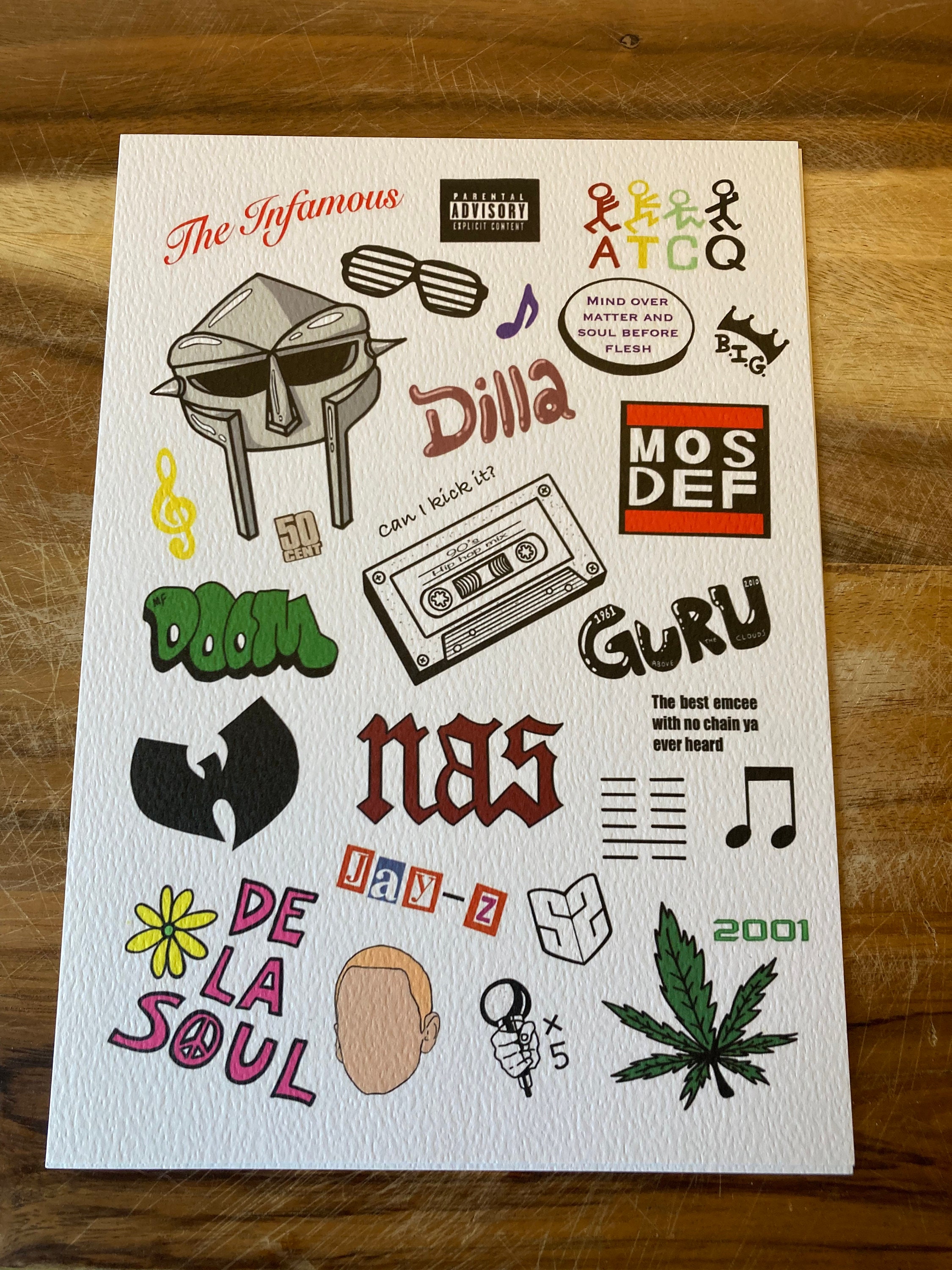 A4 Tattoo Flash Style HIPHOP Digital Art Print Gift Idea - Etsy