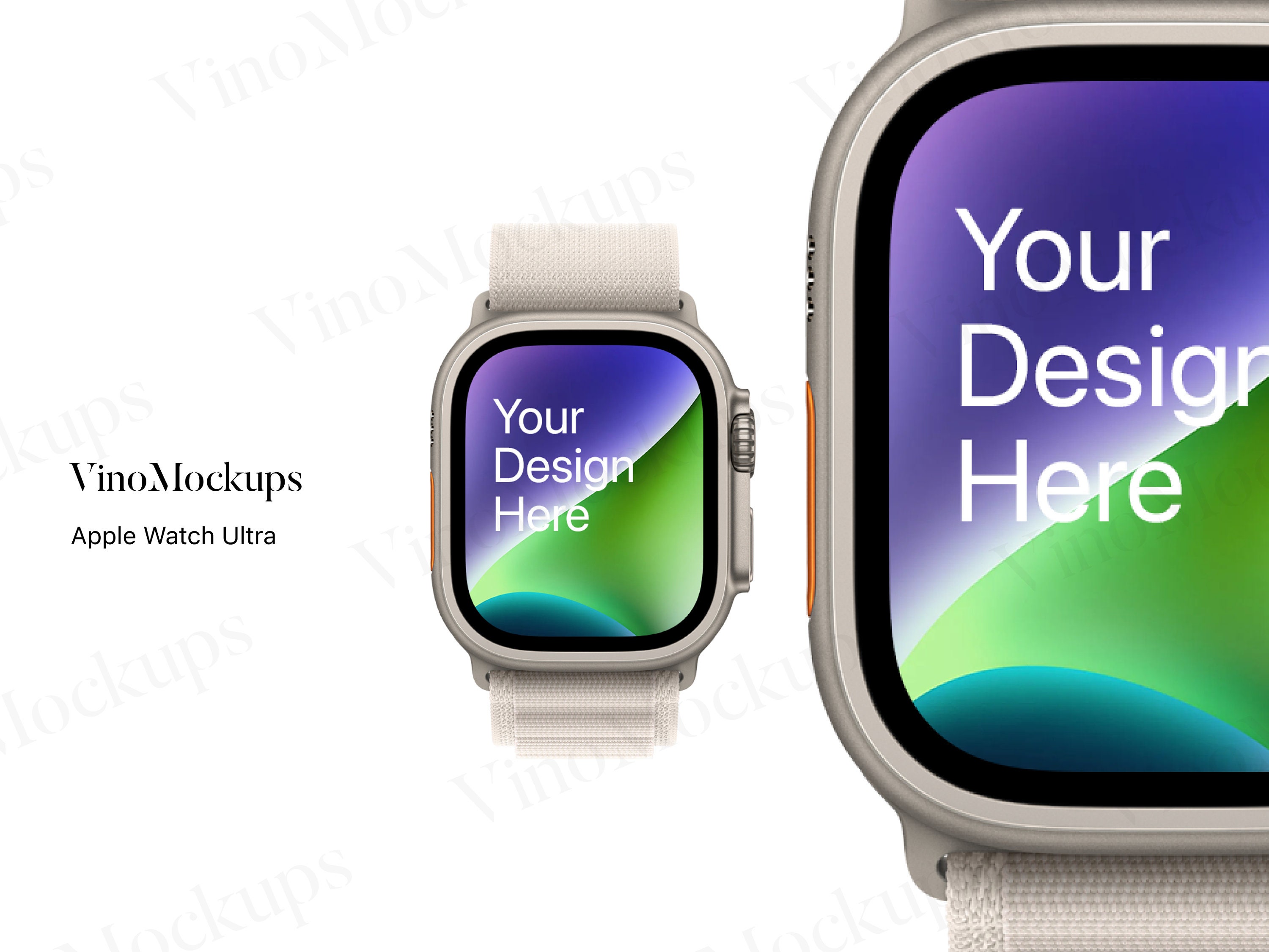 Apple Watch Ultra, Apple Watch Ultra 3D Realistic Mockups, Editable ...