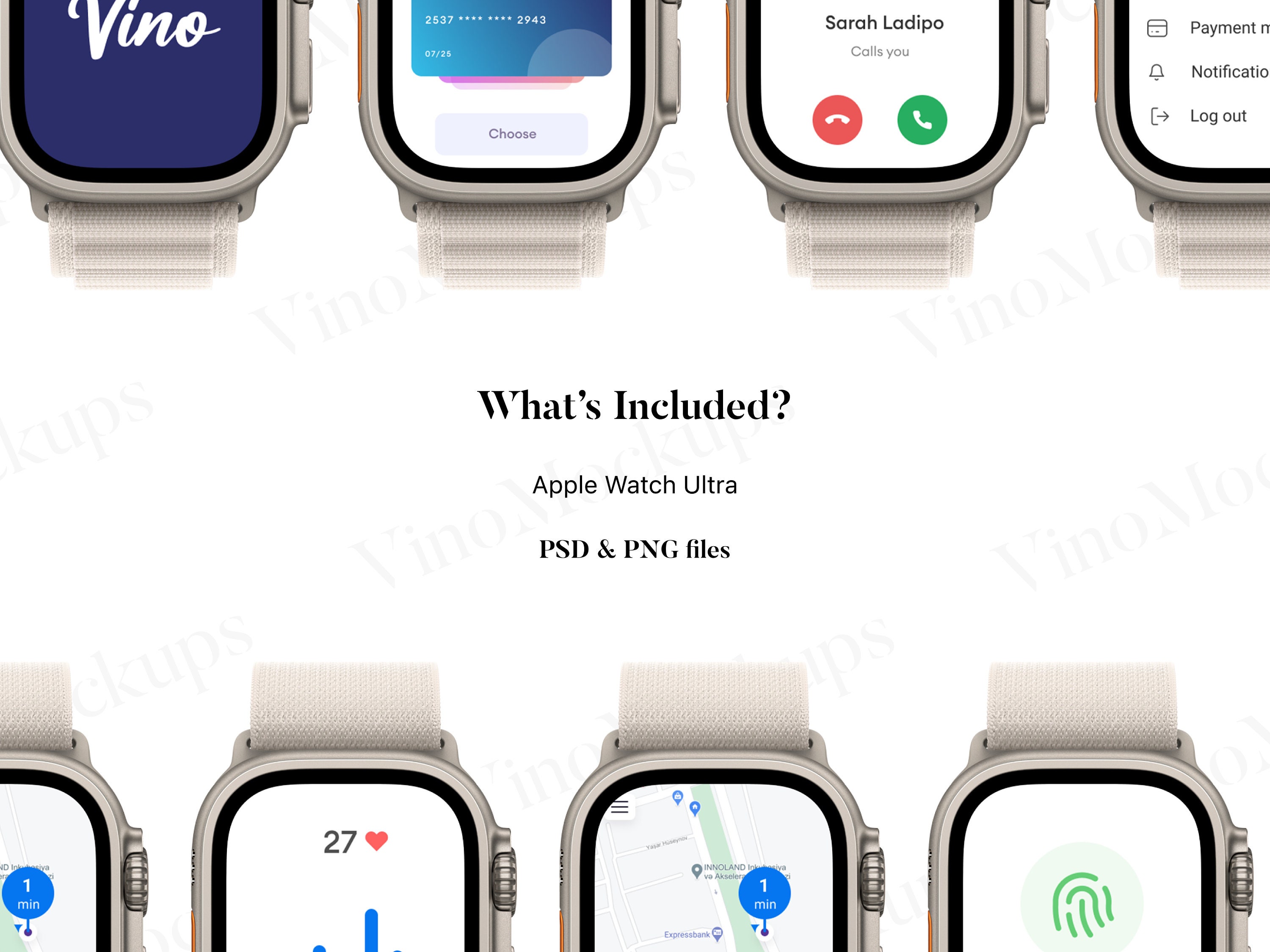 Apple Watch Ultra, Apple Watch Ultra 3D Realistic Mockups, Editable ...