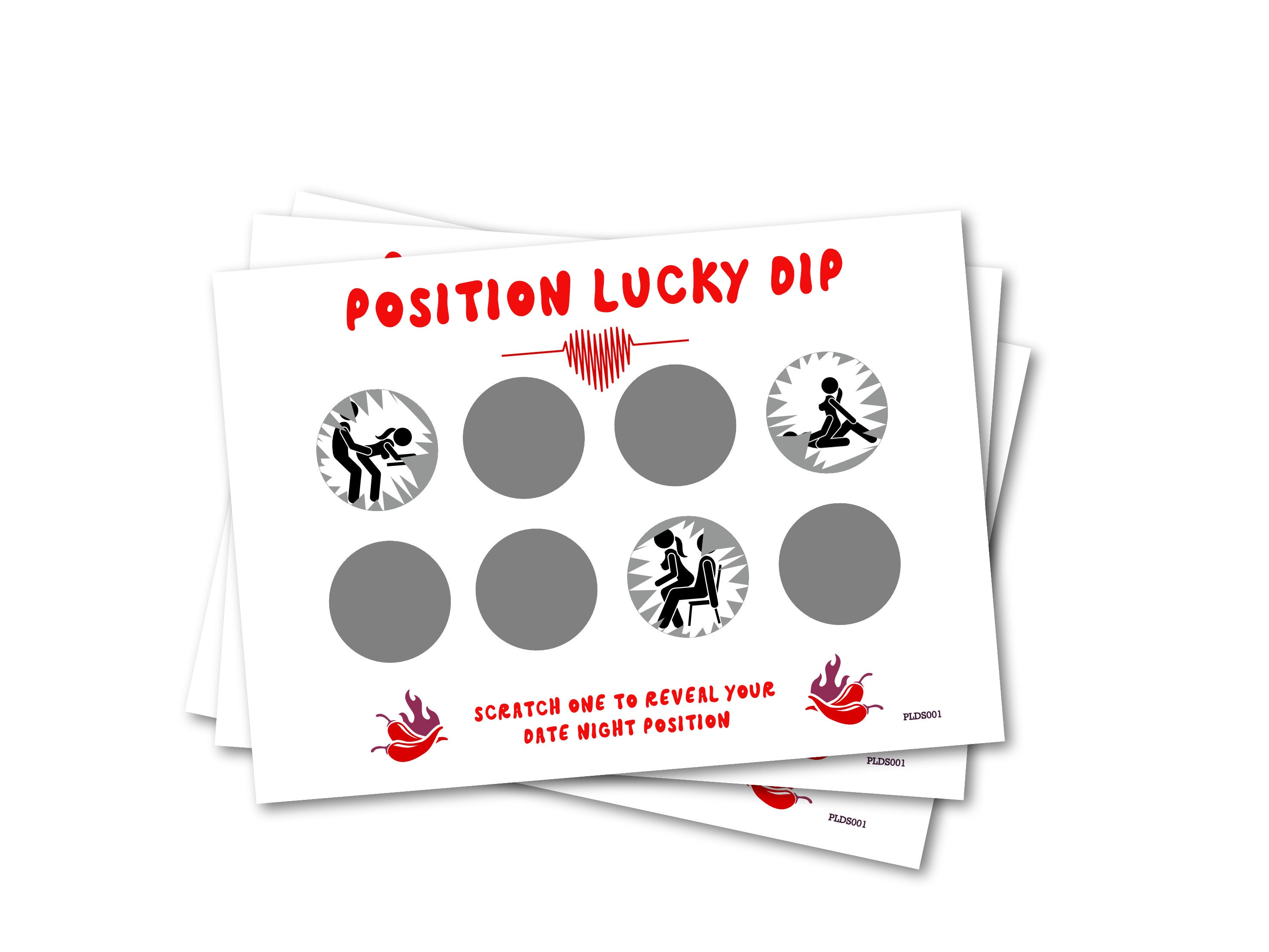 Position Lucky Dip Card Date Night Card Adult Scratch Card Valentines ...