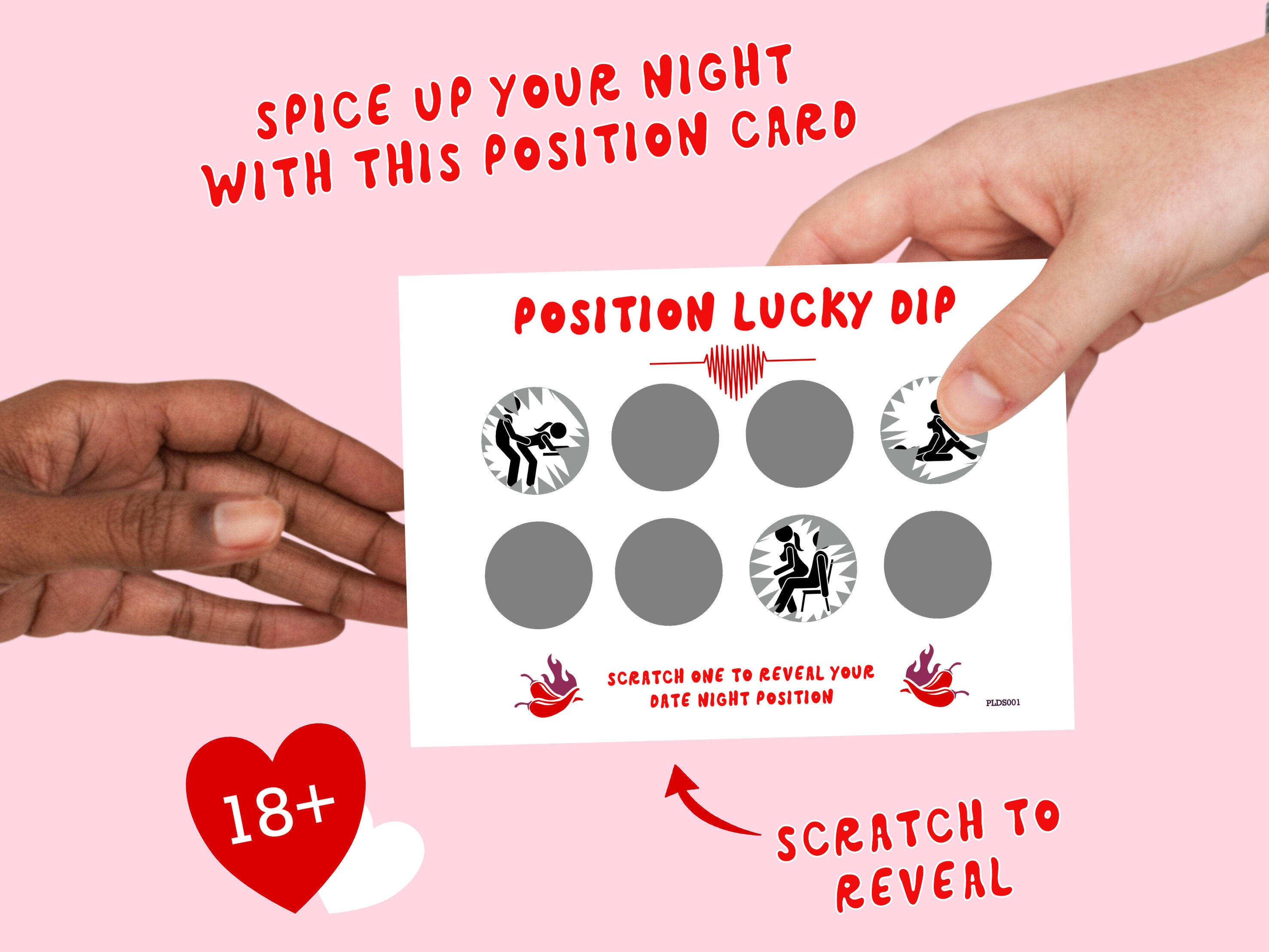 Position Lucky Dip Card Date Night Card Adult Scratch Card Valentines ...