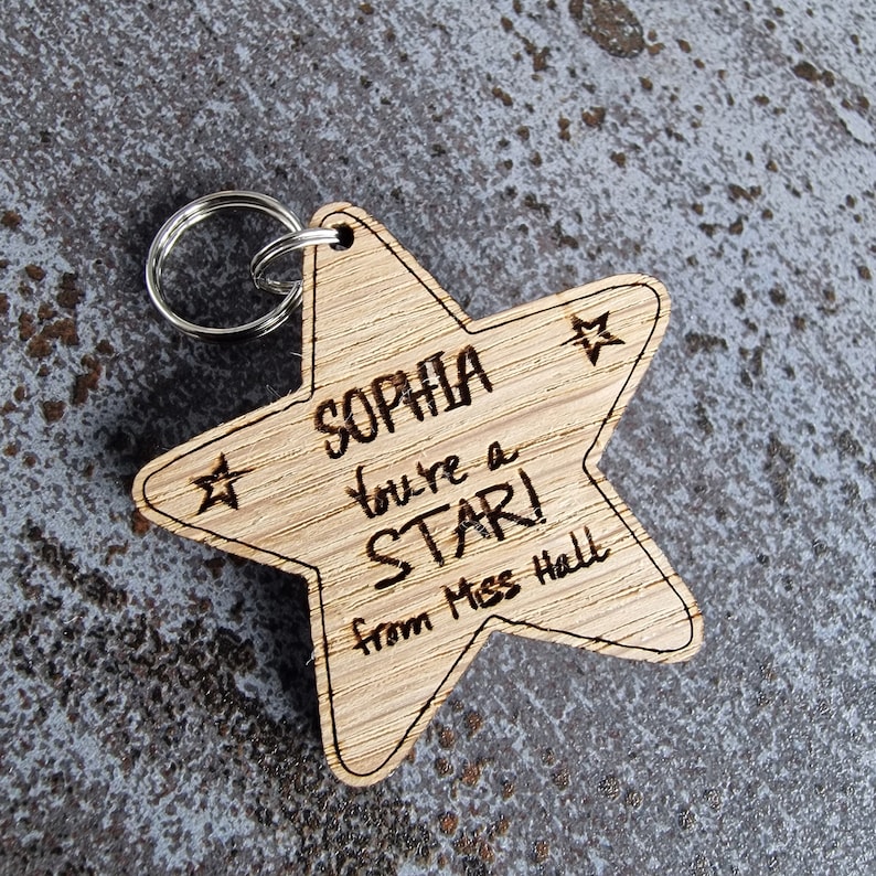 End of Year Term Gift From Teachers Personalised Wooden Star School ...