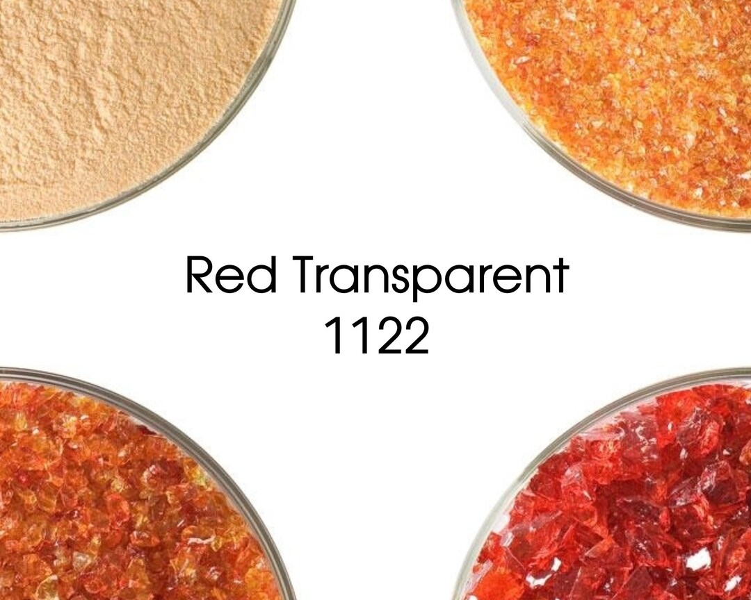 Red Transparent – 25g Bullseye COE90 – 1122 – Fused Glass Supplies ...