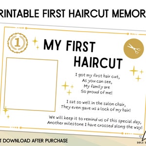 First Hair Cut Frame - Etsy