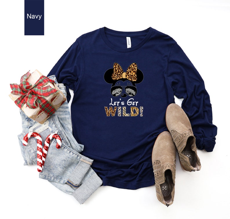 Disney Minnie Leopard Long Sleeve Tee, Let's Get Wild - Etsy