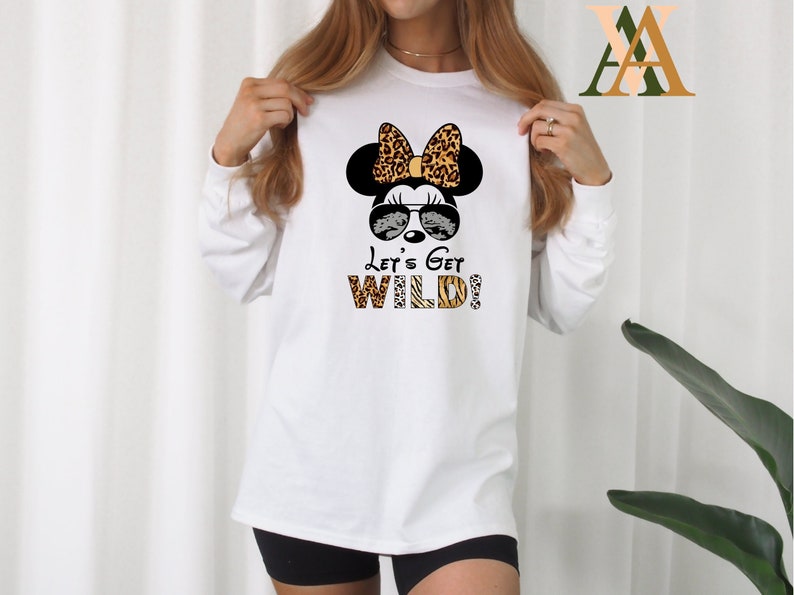 Disney Minnie Leopard Long Sleeve Tee, Let's Get Wild - Etsy