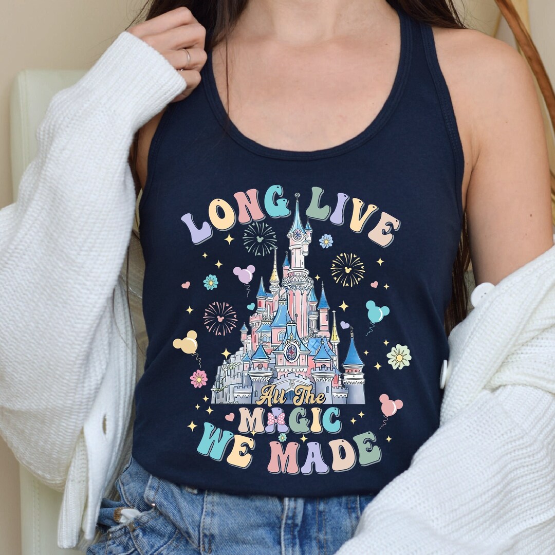 Disney Castle Tank Racerback, Disney Long Live Tank for Women, Mickey ...