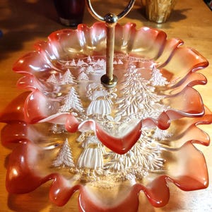 Beautiful Vintage Mikasa Christmas Story Two Tier Tidbit Candy Cookie ...