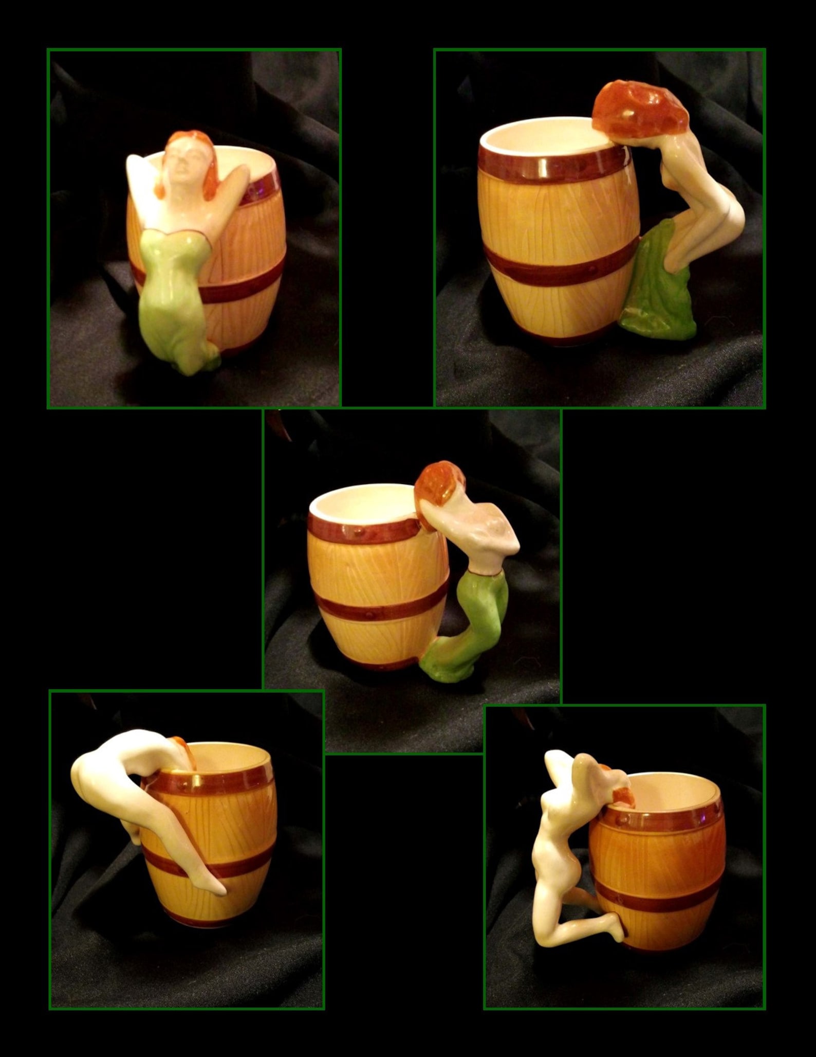 Set of 5 Vintage Risqué Ceramic Beer Barrel Mug. - Etsy