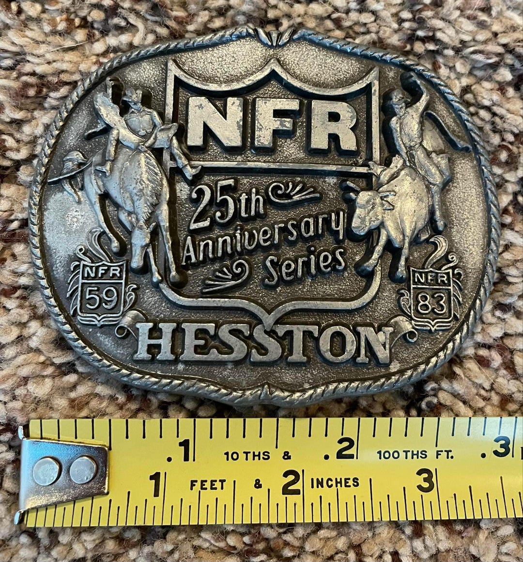 Hesston 25th Anniversary Series National Finals Rodeo 1983 Buckle ...