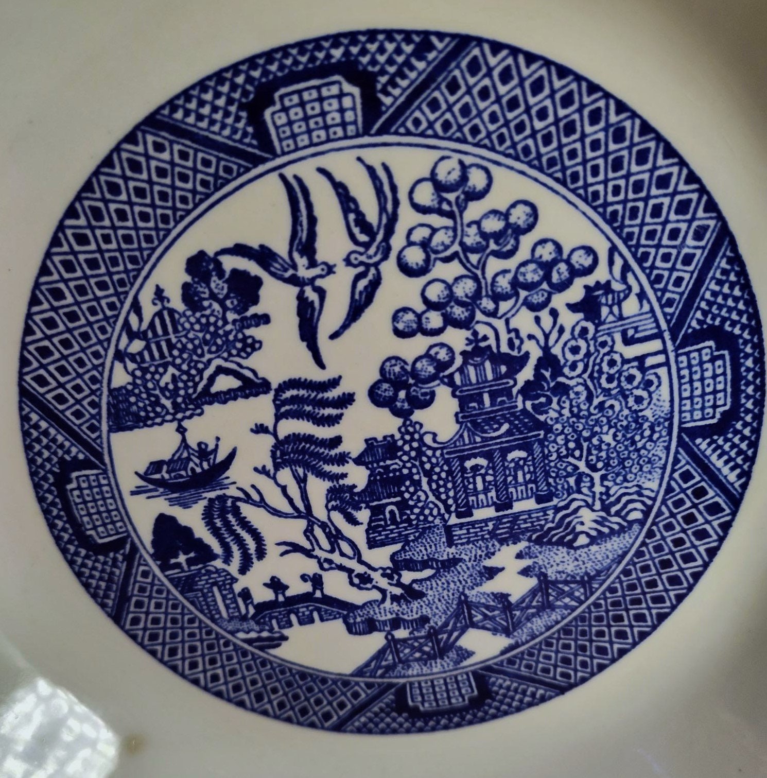 Vintage Blue Willow Ware Royal China 10" Serving Vegetable Bowl. Ships ...