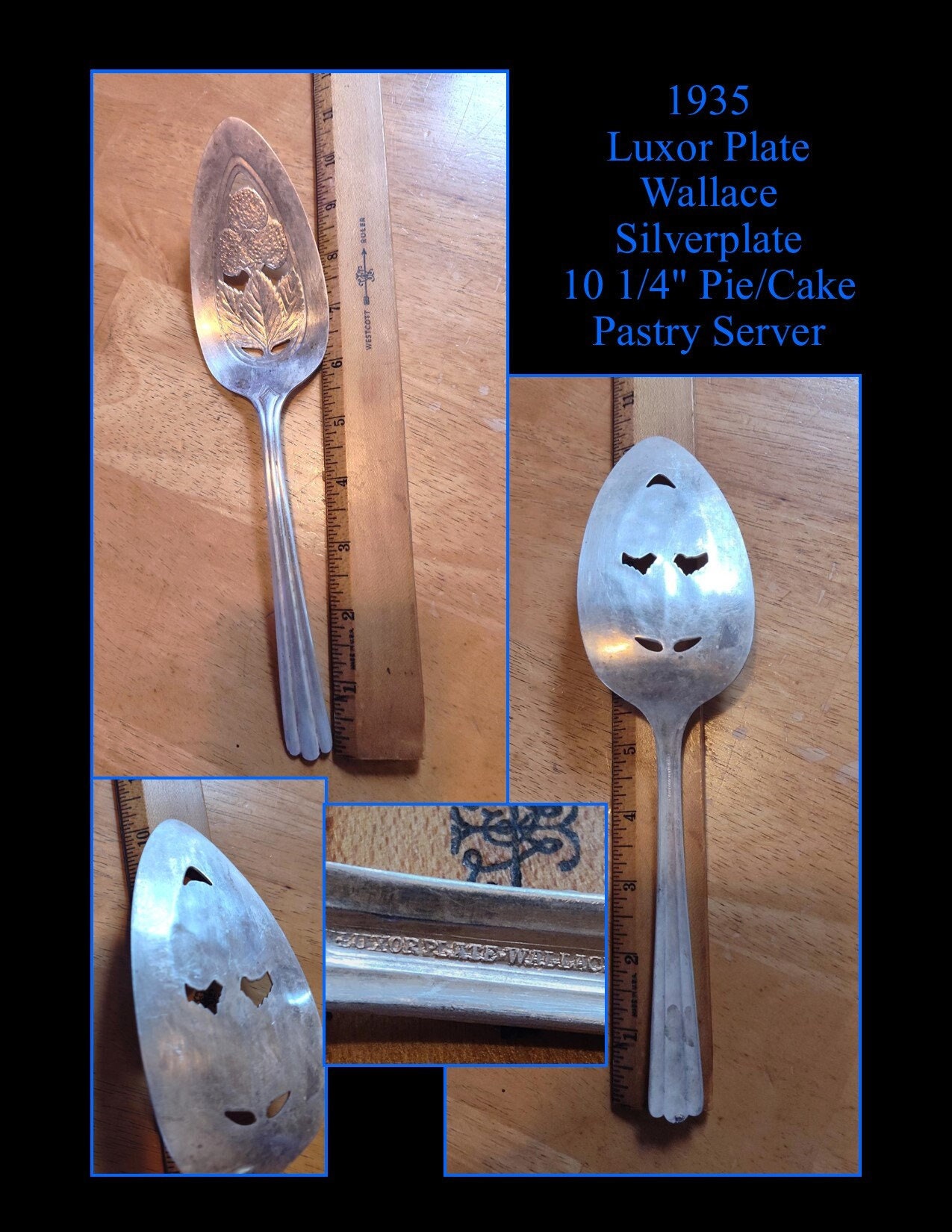 WALLACE Luxor Plate Pie Server/pastry Lifter. 1935, Strawberry ...