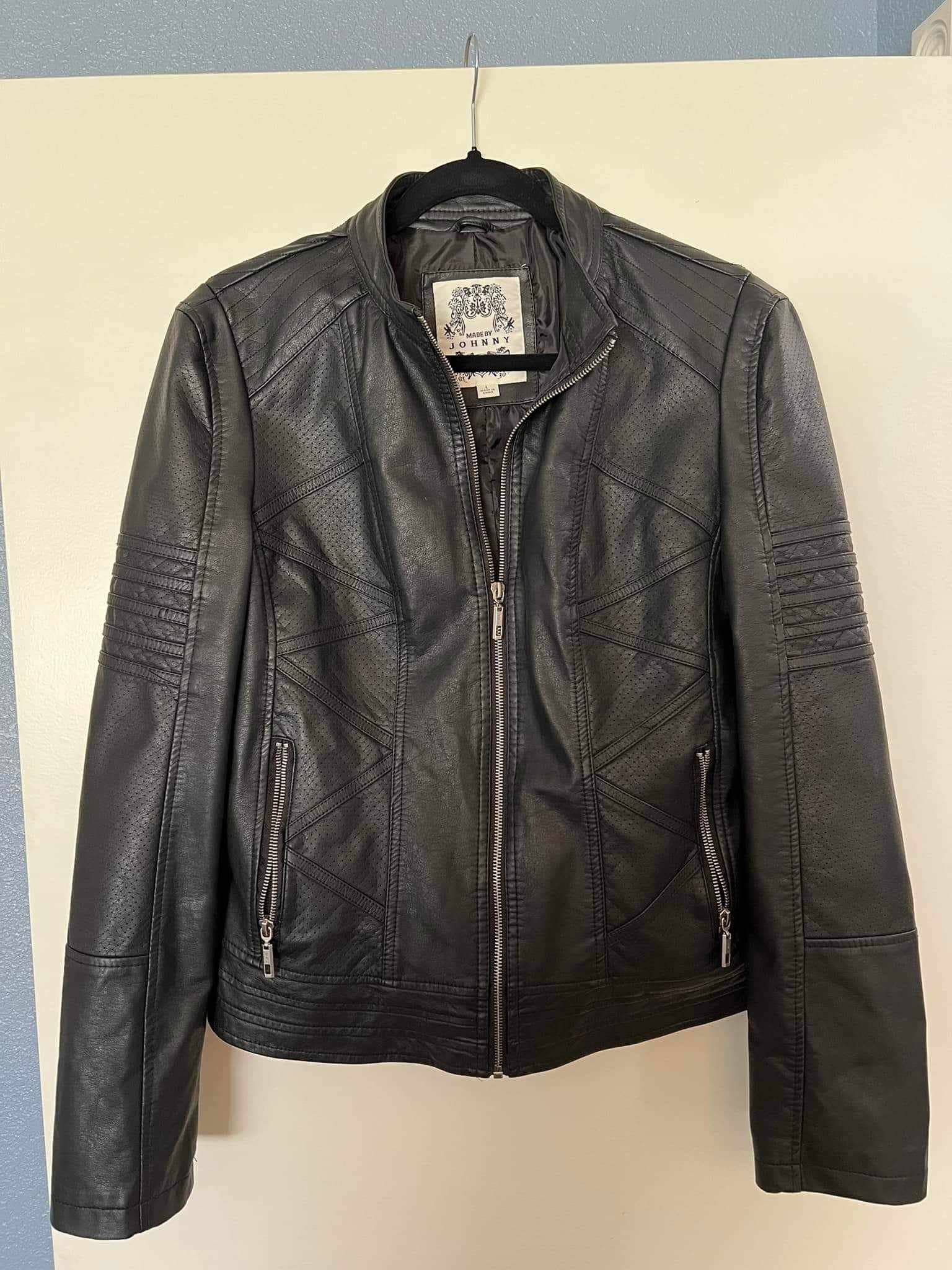 Vintage EUC Johnny Faux Leather Jacket. Women's Size L. Ships Free - Etsy