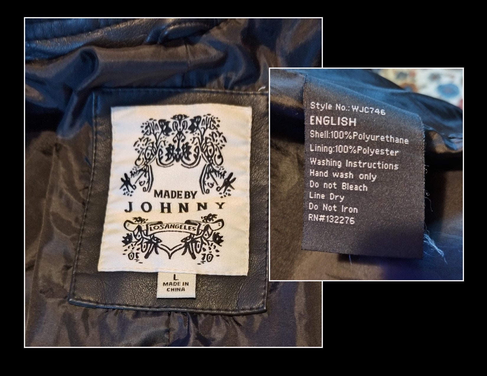 Vintage EUC Johnny Faux Leather Jacket. Women's Size L. Ships Free - Etsy