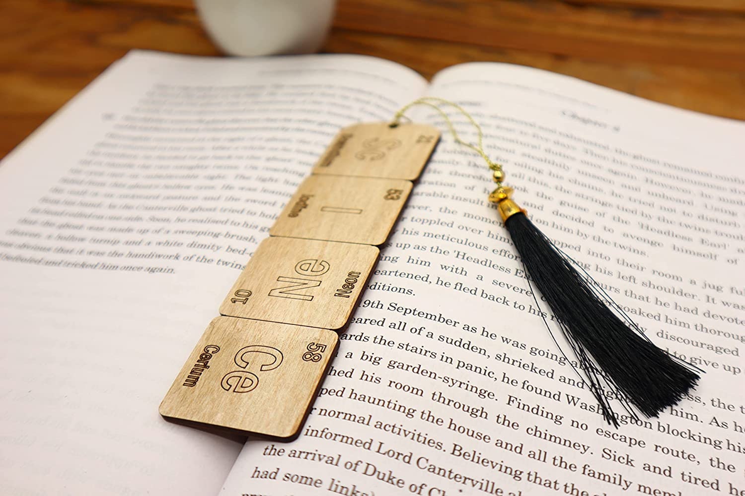 Style Works Periodic Table of Elements Wooden Bookmark, Science ...