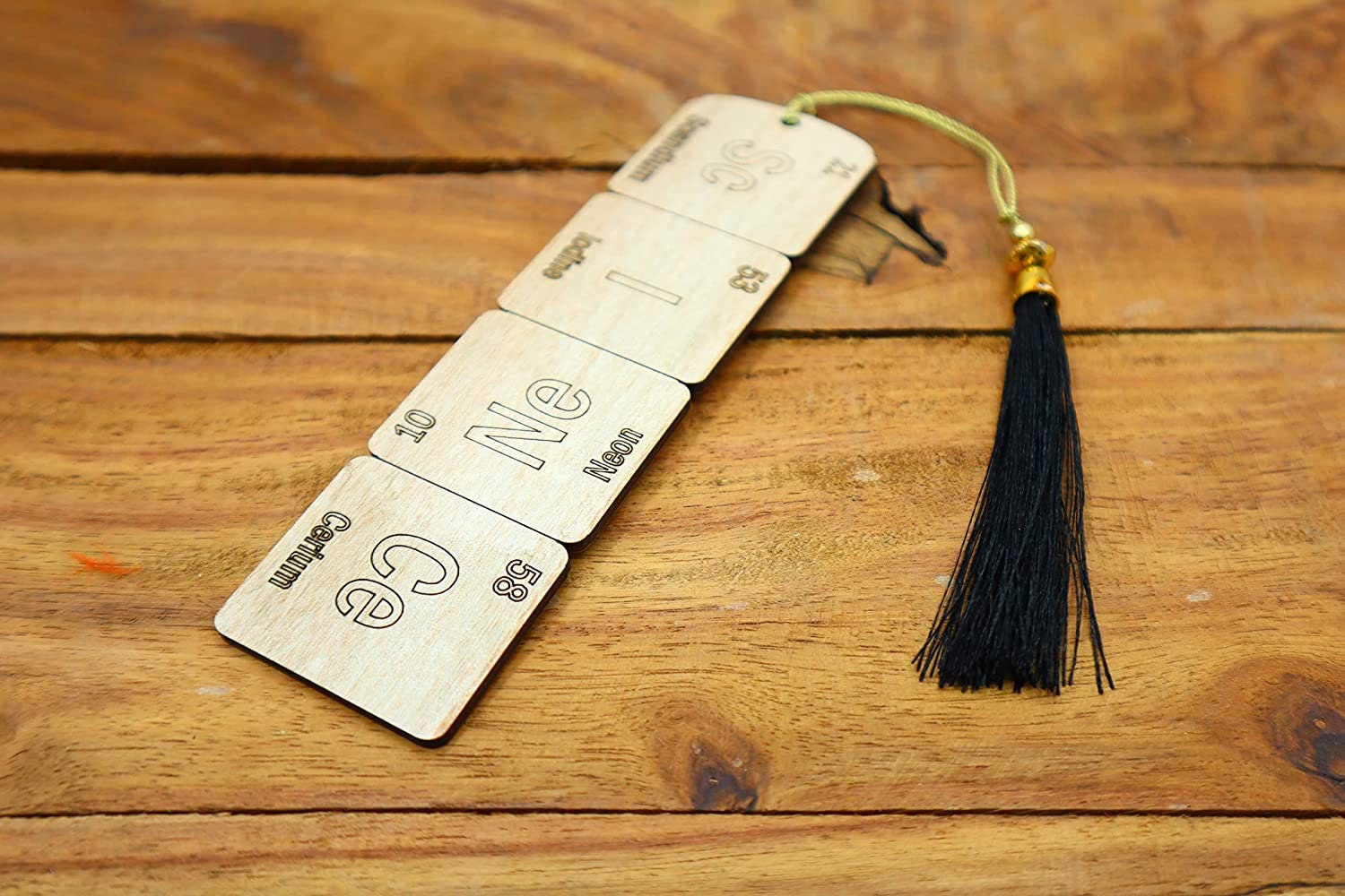 Style Works Periodic Table of Elements Wooden Bookmark, Science ...