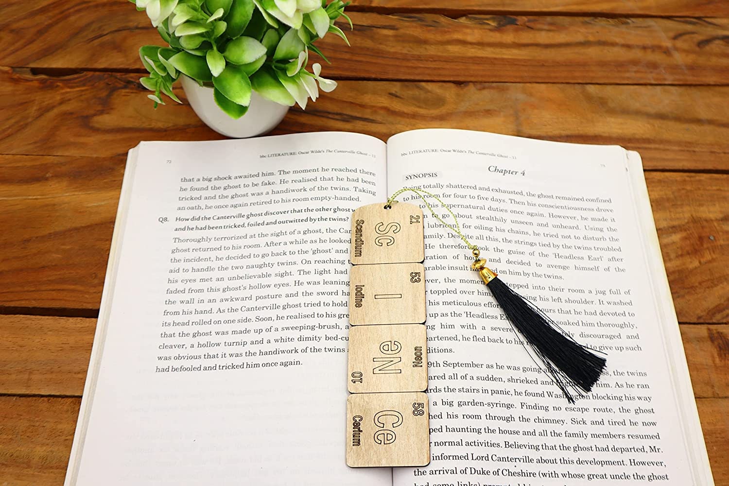 Style Works Periodic Table of Elements Wooden Bookmark, Science ...