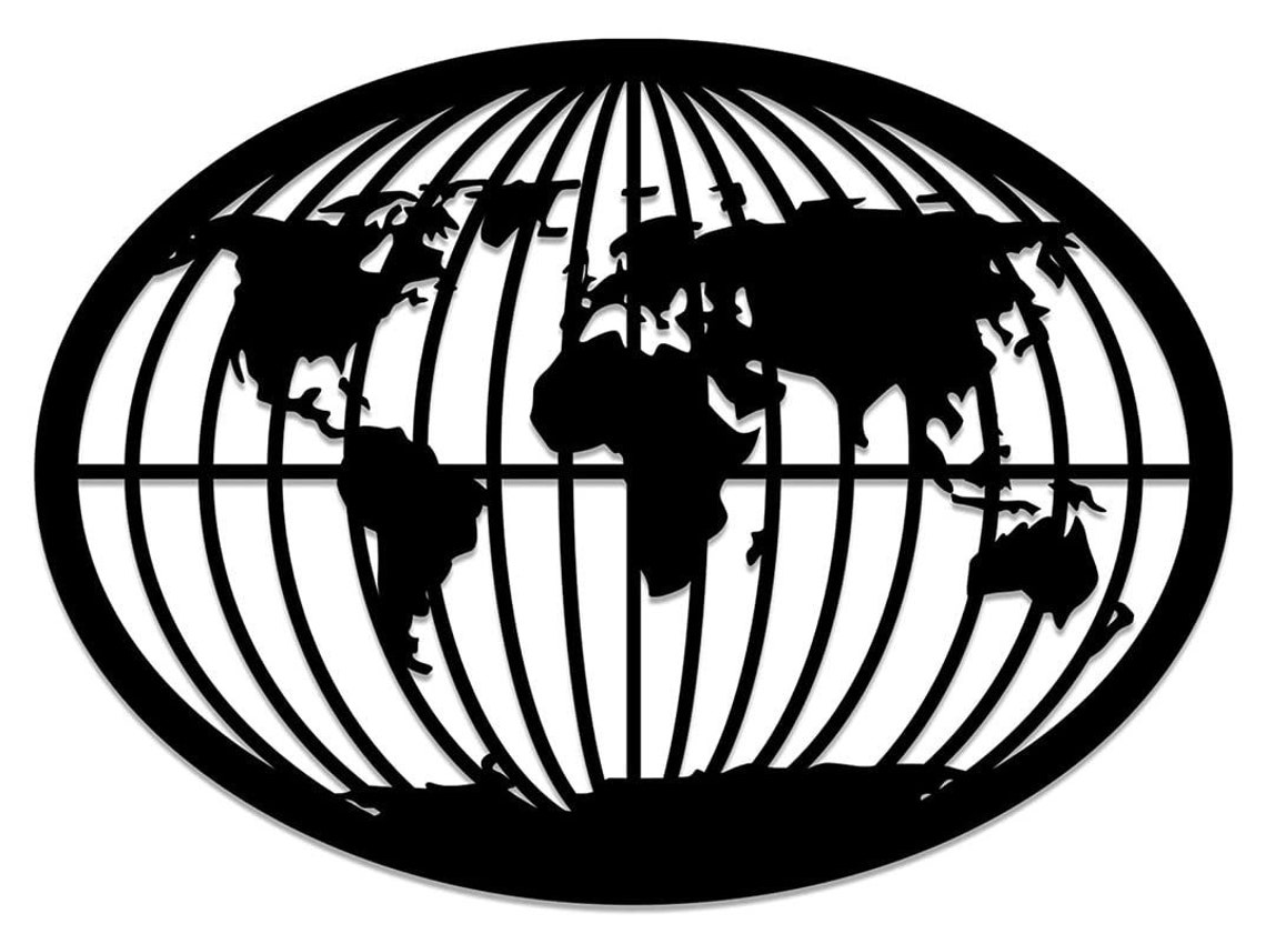 Style Works Stylish World Map Designer Decor Plaque Sign, Styles of ...