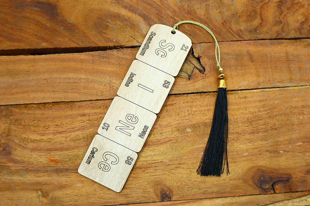 Style Works Periodic Table of Elements Wooden Bookmark, Science ...