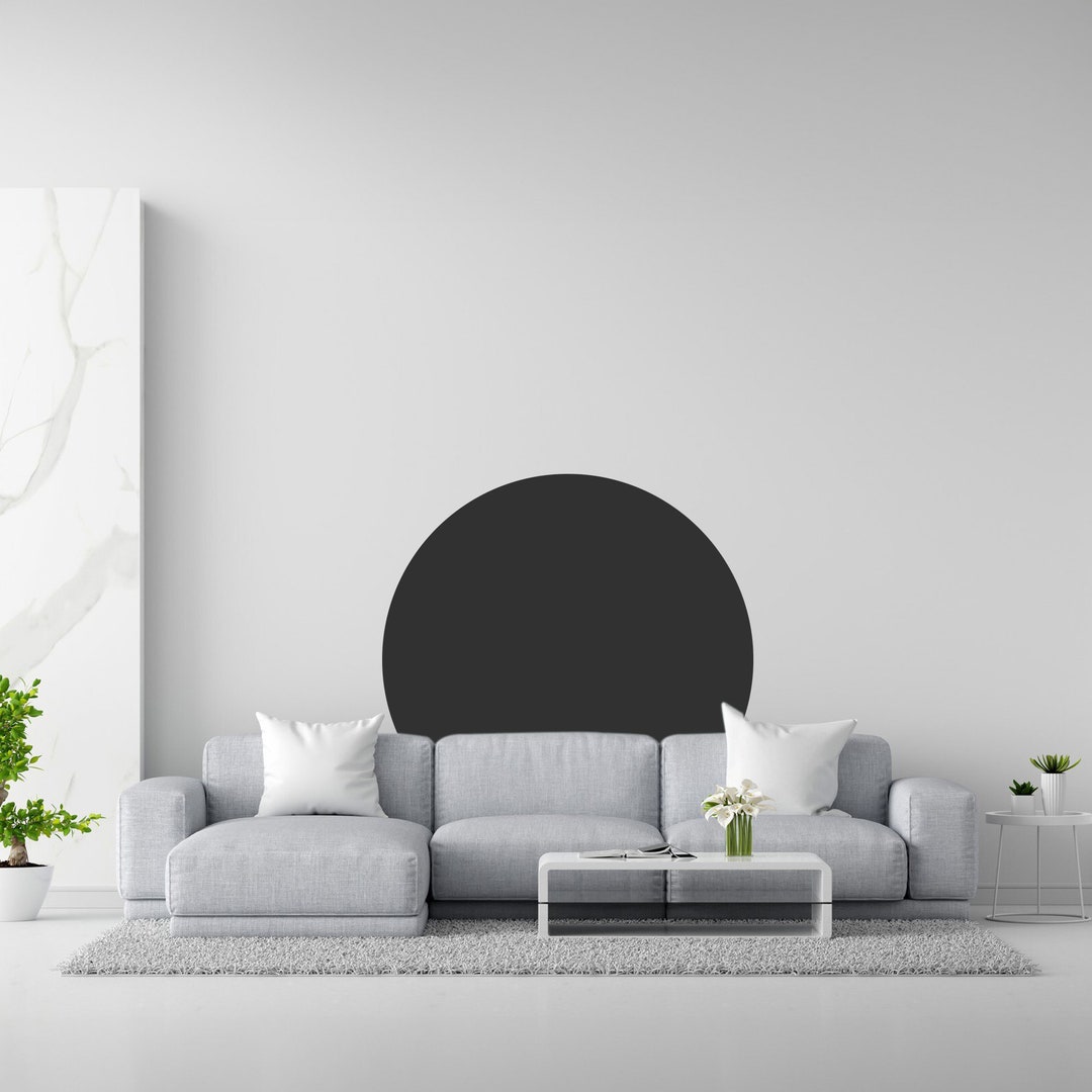 Colorblock Circle Wall Decal, Geometric Arch Sticker - Etsy