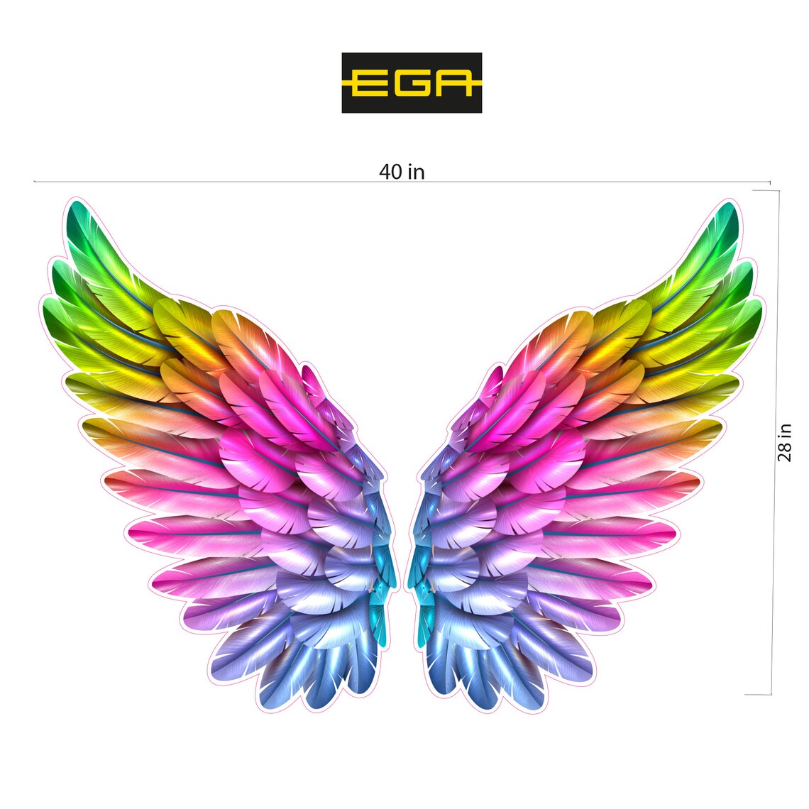 Angel Wing Wall Stickers, Peel and Stick Wings Wall Paper, Wing Wall ...