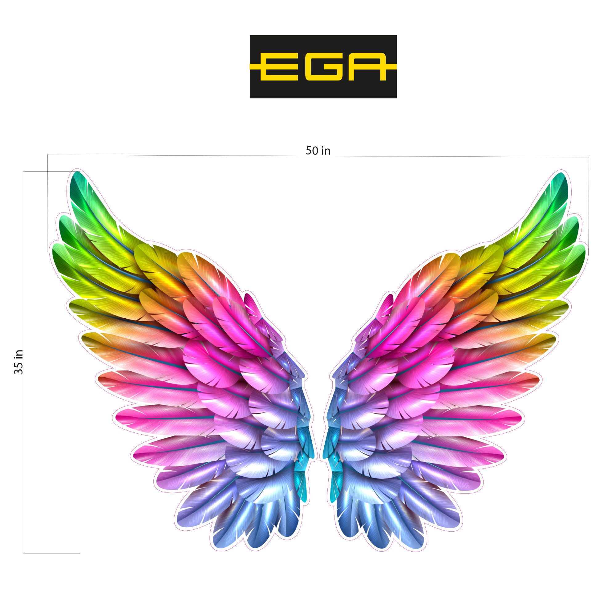 Angel Wing Wall Stickers, Peel and Stick Wings Wall Paper, Wing Wall ...
