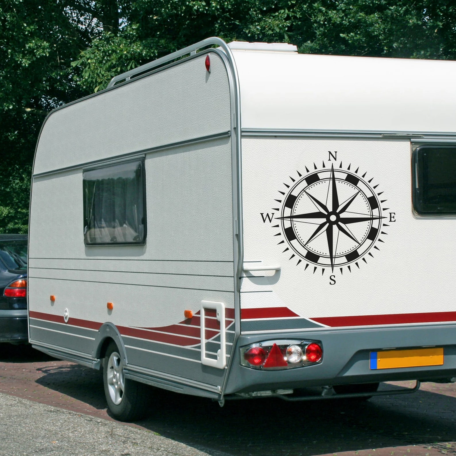 Caravan Compass Sticker Decal, Waterproof Motorhome Decor - Etsy