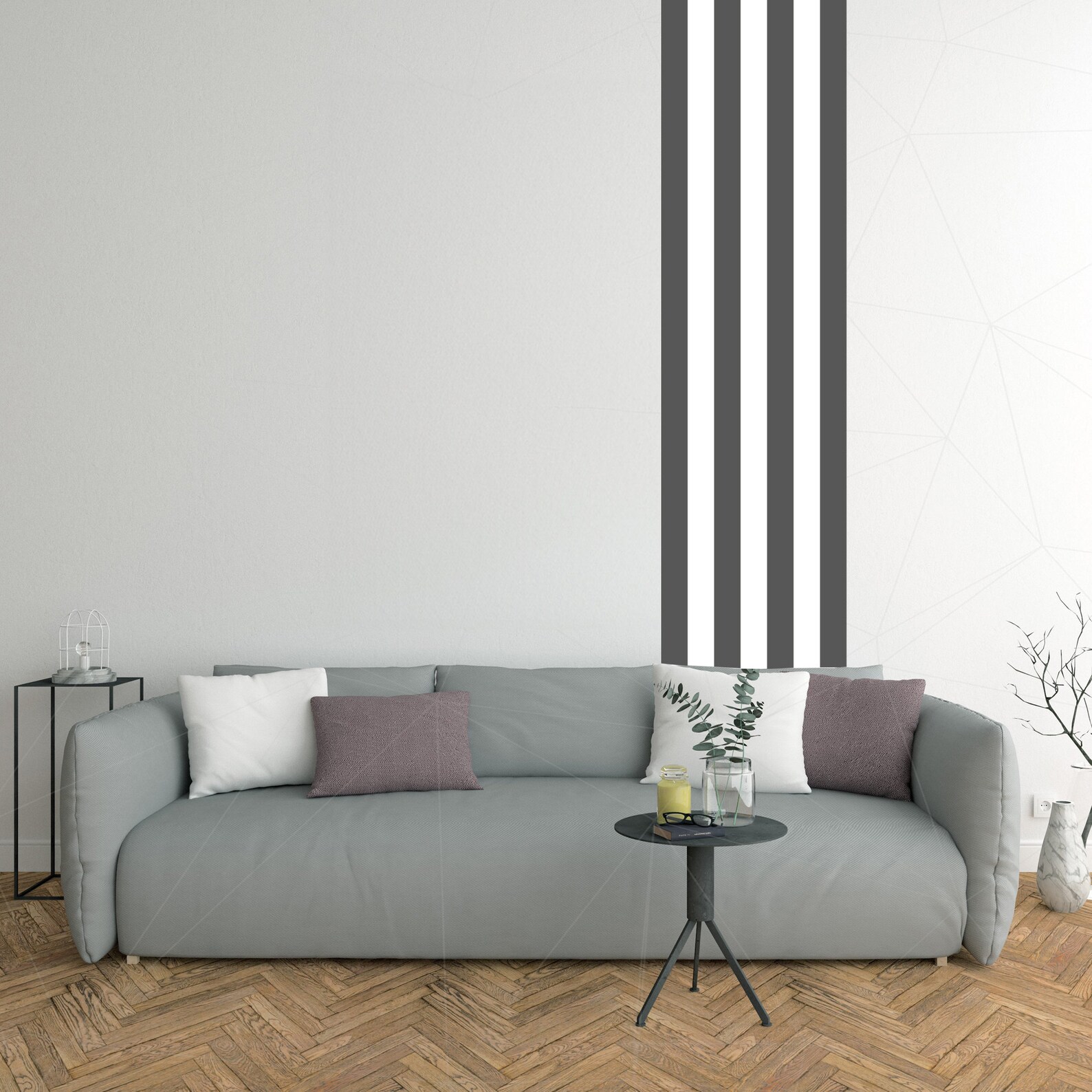 Easy Stripes Wall Decals, Striped Wall Art, Geometric, Minimalist ...
