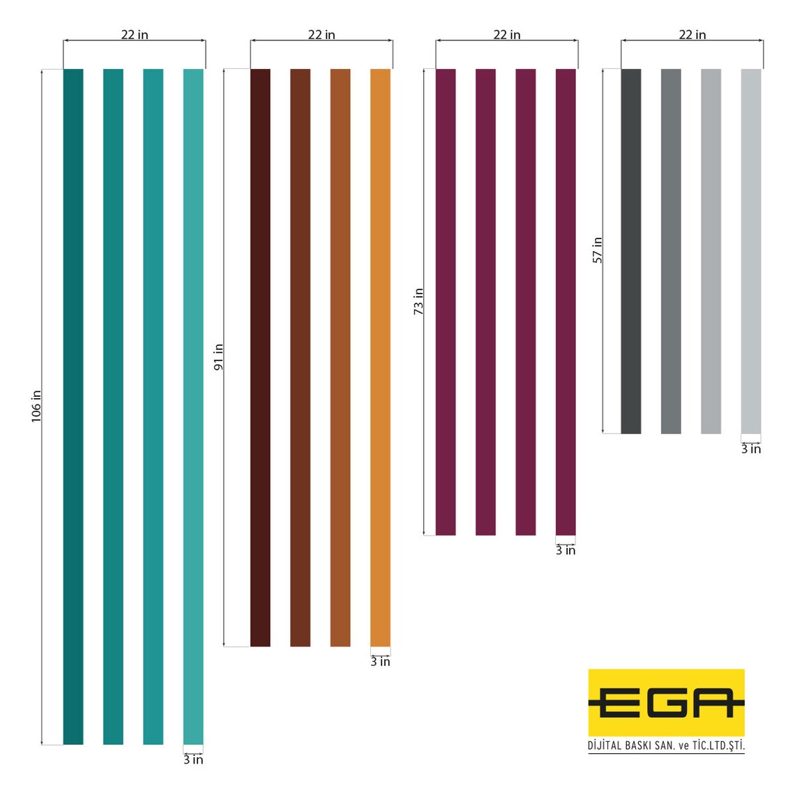 Easy Stripes Wall Decals, Striped Wall Art, Geometric, Minimalist ...