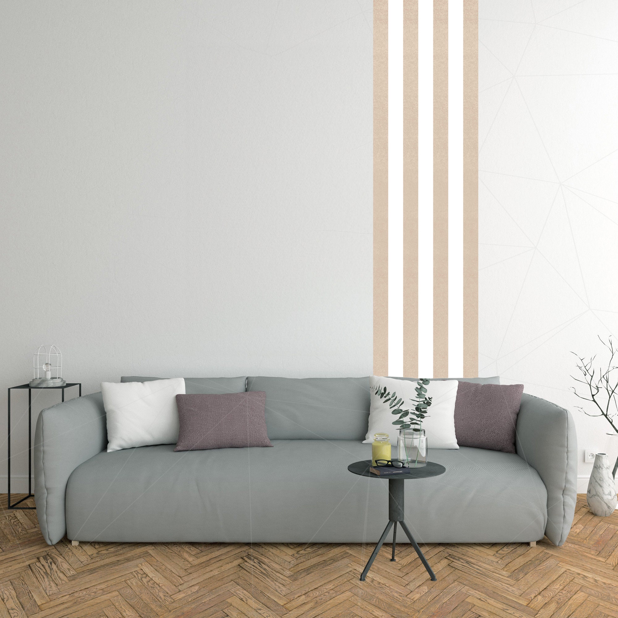 Easy Stripes Wall Decals, Striped Wall Art, Geometric, Minimalist ...