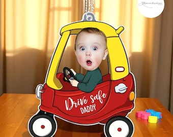 Custom Acrylic or Wood Car Hanger, Drive Safe Daddy Gift, 1st Father’s ...